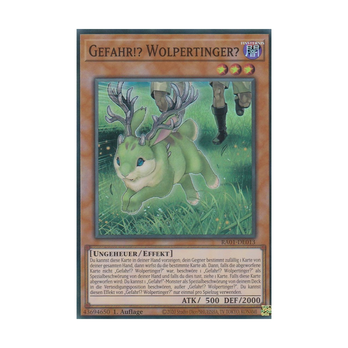 Gefahr!? Wolpertinger? V.4 (Platinum Secret Rare) RA01-DE013 V.4-Platinum-Secret-Rare 25th ...