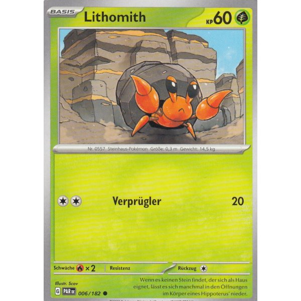 Lithomith 006/182 Paradoxrift Pokemon Karte günstig kaufen
