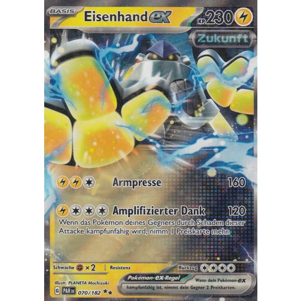 Eisenhand ex 070/182 Paradoxrift Pokemon Karte günstig kaufen