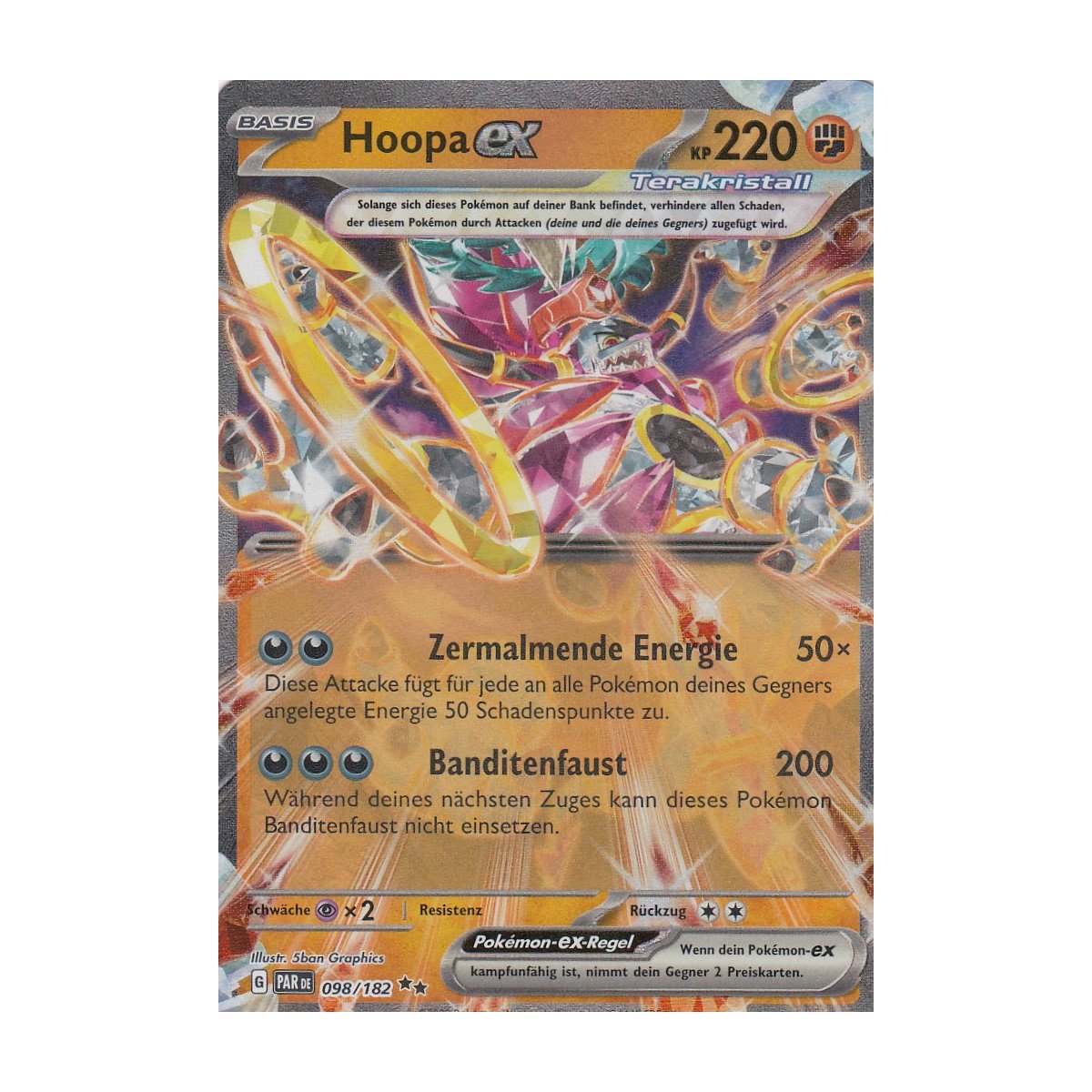 Hoopa ex 098/182 Paradoxrift Pokemon Karte günstig kaufen