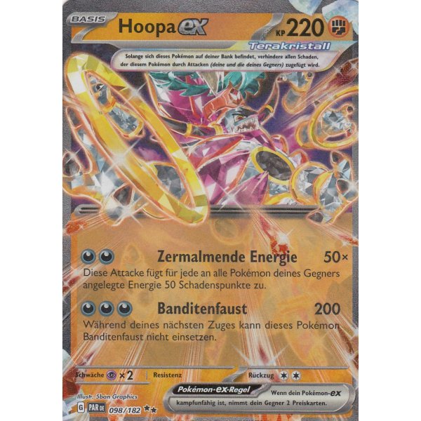 Hoopa ex 098/182 Paradoxrift Pokemon Karte günstig kaufen