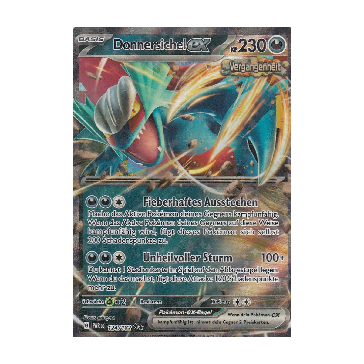 Donnersichel ex 124/182 Paradoxrift Pokemon Karte günstig kaufen