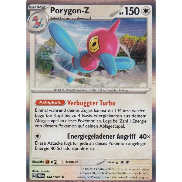 Porygon-Z 144/182 Holo Paradoxrift Pokemon Karte günstig kaufen