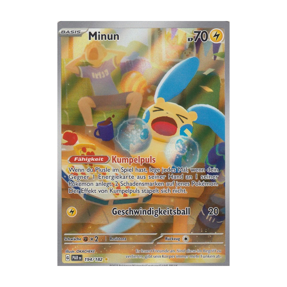 Minun 194/182 Illustration Rare Paradoxrift Pokemon Karte kaufen