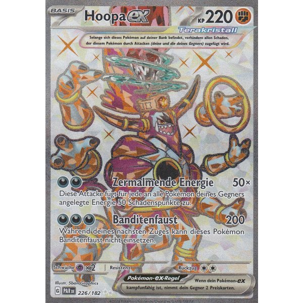 Hoopa ex 226/182 Fullart Paradoxrift Pokemon Karte günstig kaufen