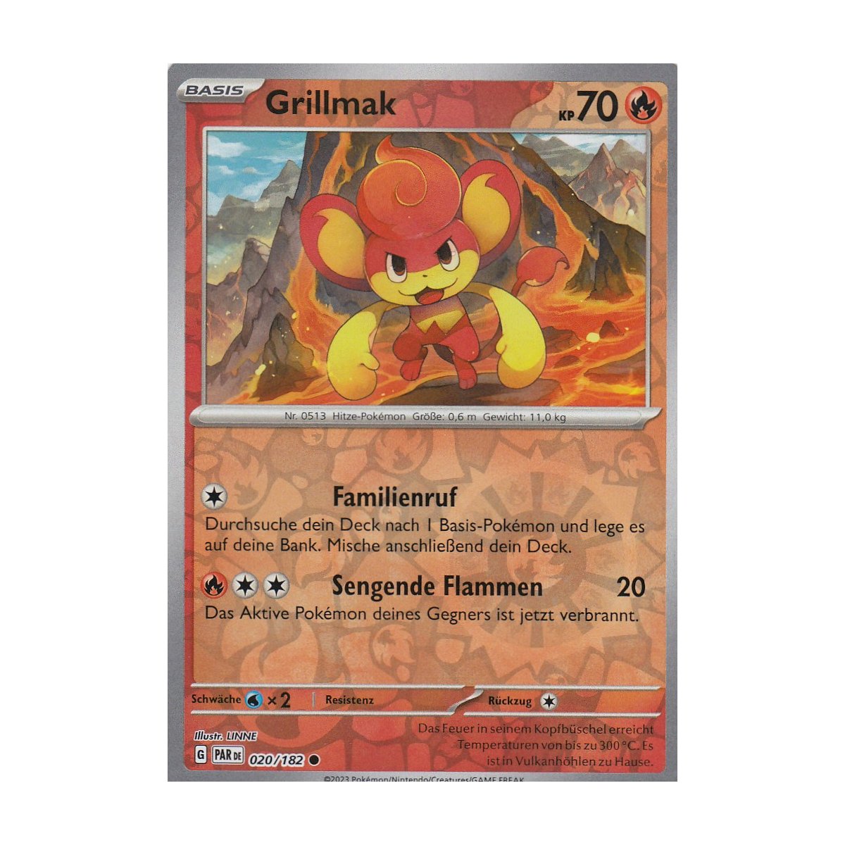 Grillmak 020/182 REVERSE HOLO Paradoxrift Pokemon Karte kaufen