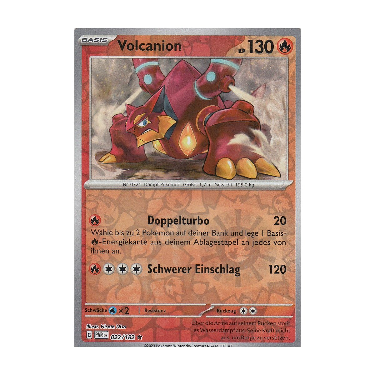 Volcanion 022/182 Holo REVERSE HOLO Paradoxrift Pokemon Karte kaufen