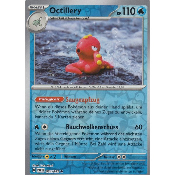 Octillery 034/182 REVERSE HOLO Paradoxrift Pokemon Karte kaufen