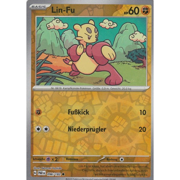 Lin-Fu 096/182 REVERSE HOLO Paradoxrift Pokemon Karte kaufen