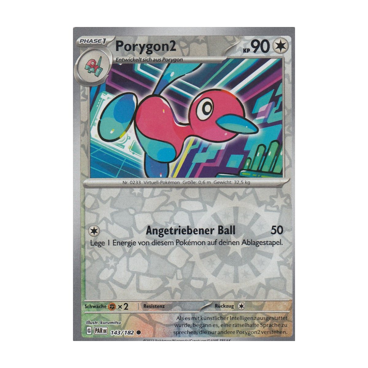 Porygon 2 143/182 REVERSE HOLO Paradoxrift Pokemon Karte kaufen