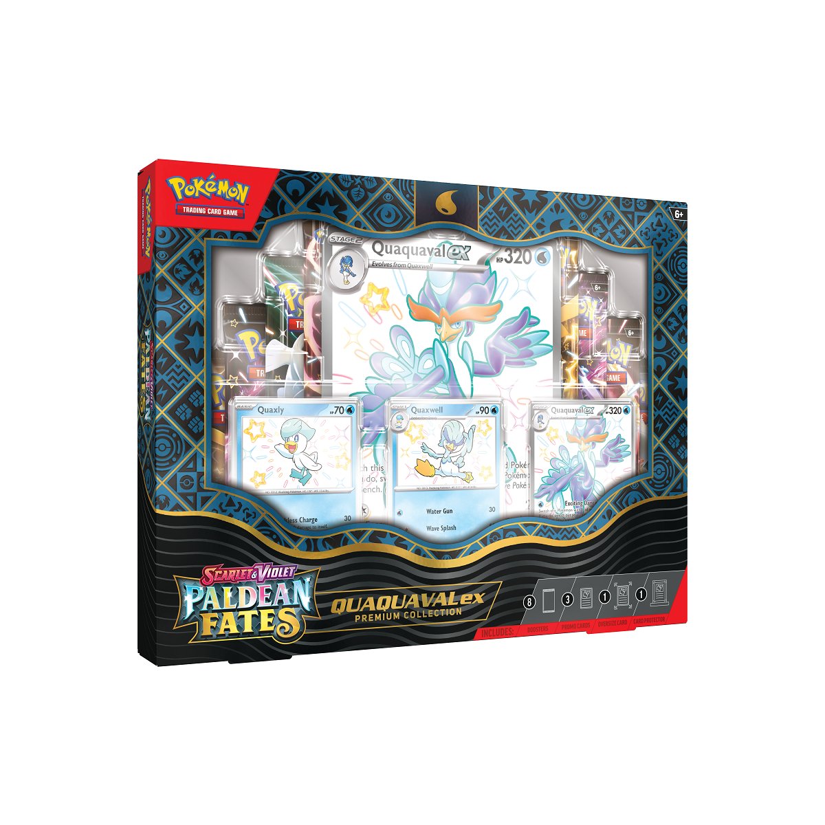 Scarlet & Violet Paldean Fates Premium Collection Quaquaval ex Pokemon ...