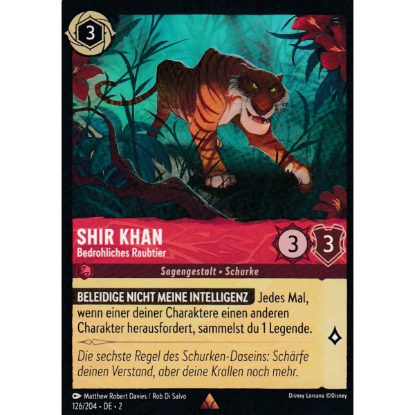 Shir Khan - Bedrohliches Raubtier (V.1) 126/204 2ROF-126 Aufstieg der ...