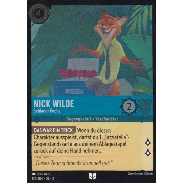 Nick Wilde - Schlauer Fuchs Holo 154/204 2ROF-154-HOLO Aufstieg der ...
