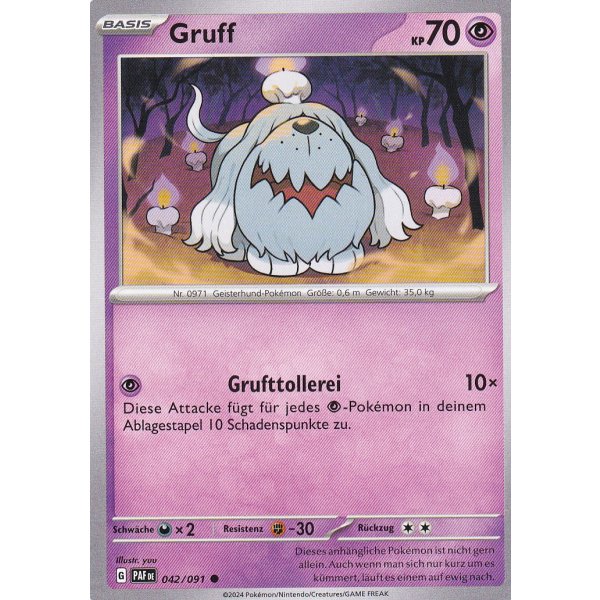 Gruff 042/091 Paldeas Schicksale Pokemon Karte günstig kaufen