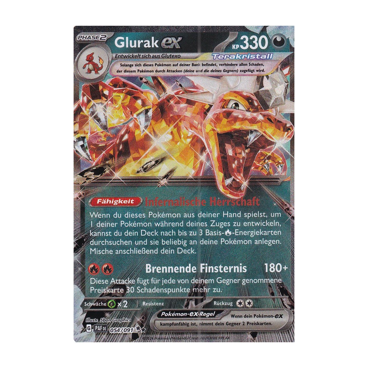 Glurak-ex 054/091 Paldeas Schicksale Pokemon Karte günstig kaufen