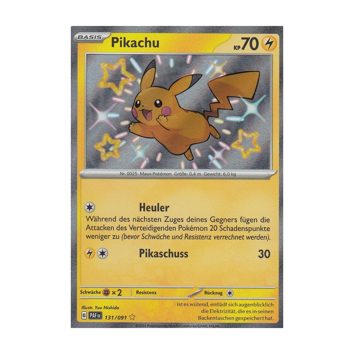 Pikachu 131/091 Shiny Paldeas Schicksale Pokemon Karte kaufen