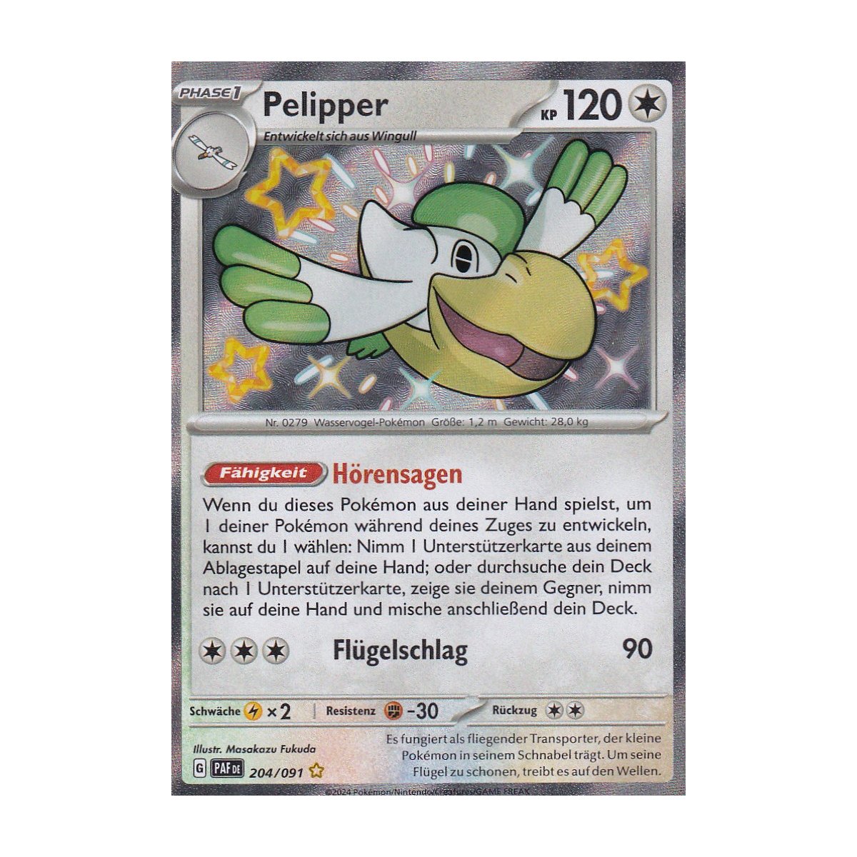 Pelipper 204/091 Shiny Paldeas Schicksale Pokemon Karte kaufen