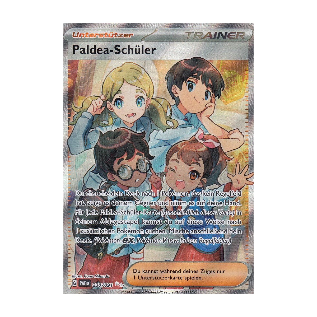 Studenten aus Paldea 230/091 Fullart Paldeas Schicksale Pokemon Karte ...