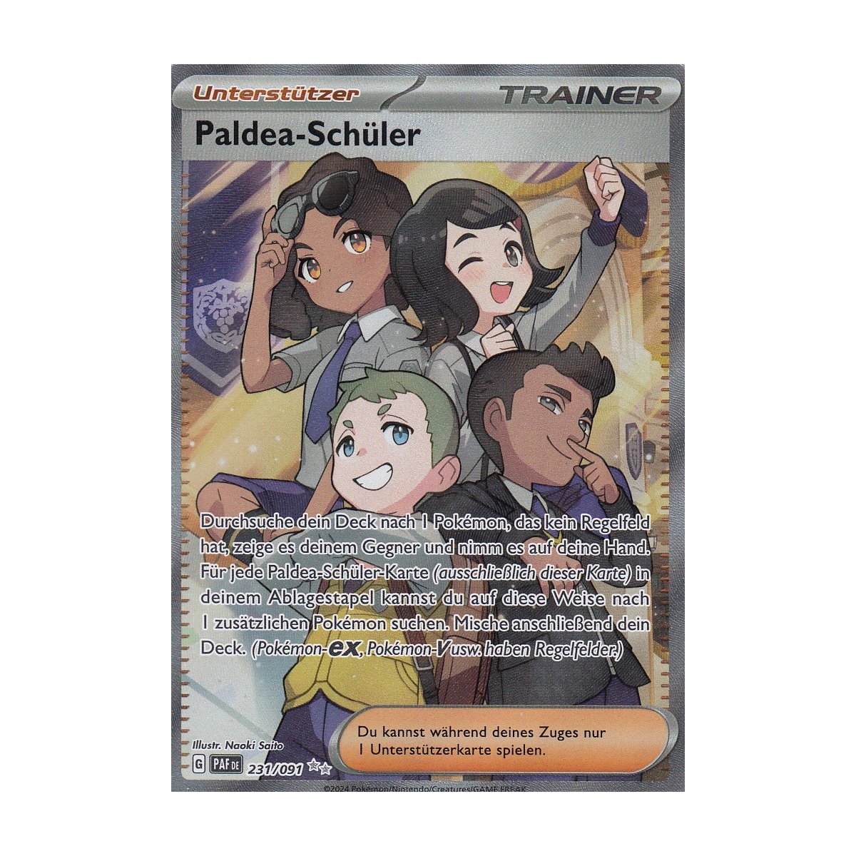 Studenten aus Paldea 231/091 Fullart Paldeas Schicksale Pokemon Karte ...