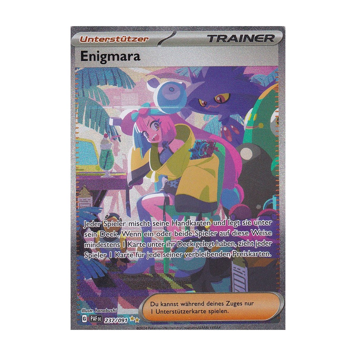 Enigmara 237/091 Special Illustration Rare Paldeas Schicksale Pokemon ...