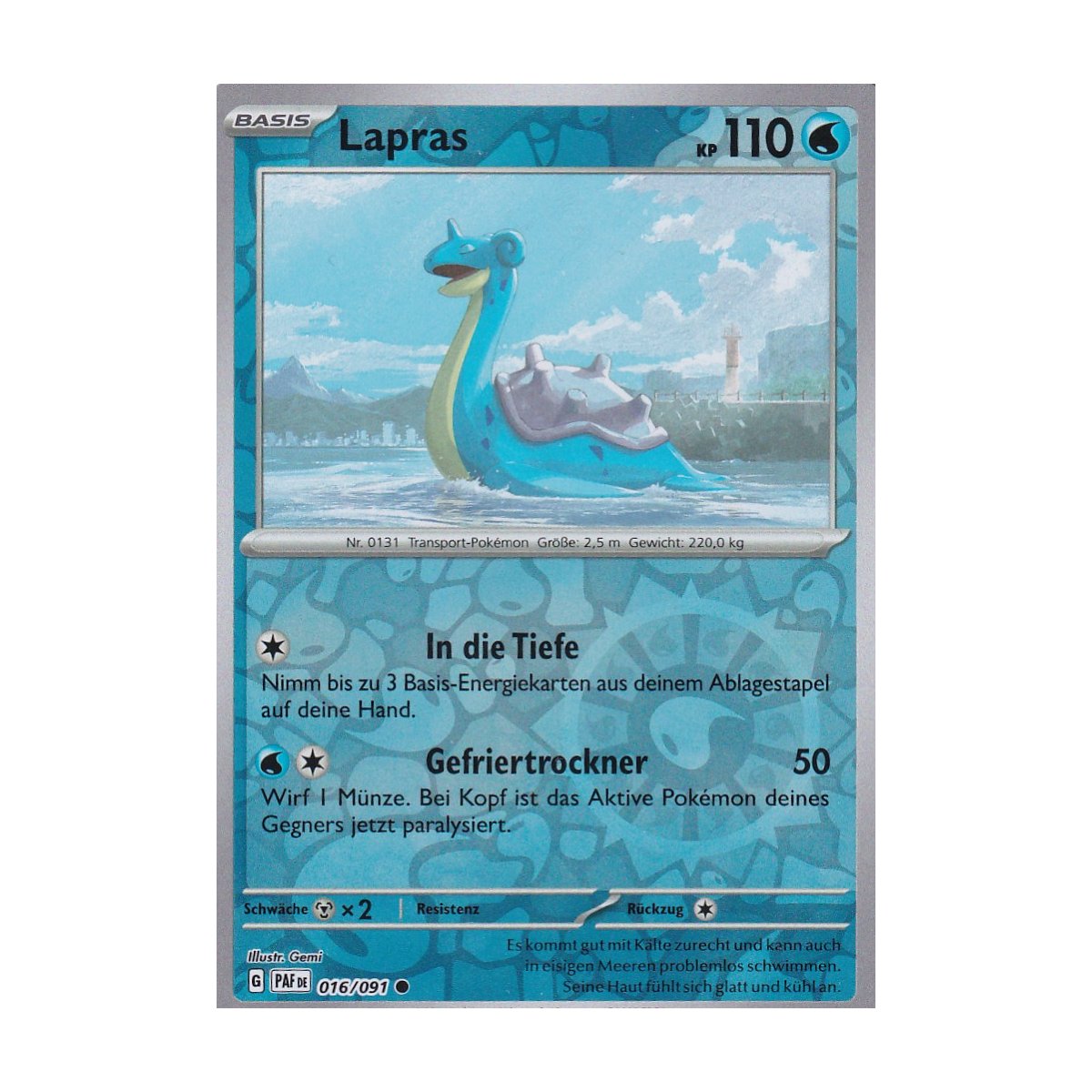 Lapras 016/091 REVERSE HOLO Paldeas Schicksale Pokemon Karte kaufen