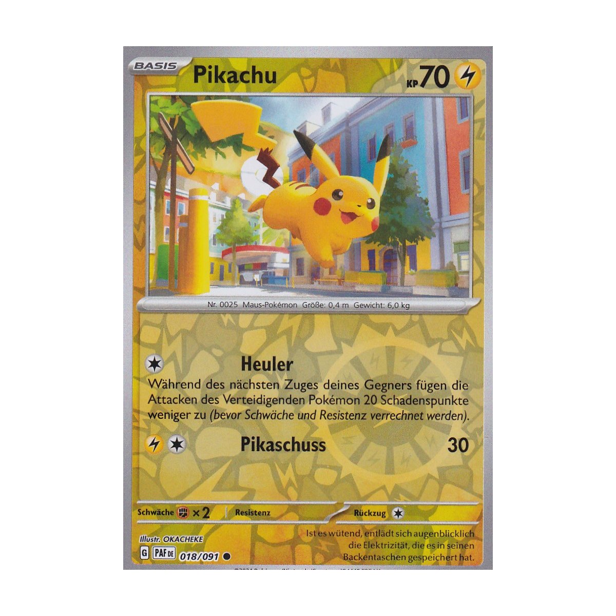 Pikachu 018/091 REVERSE HOLO Paldeas Schicksale Pokemon Karte kaufen