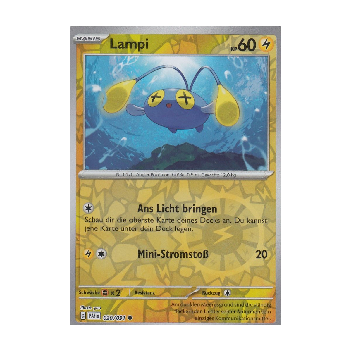 Lampi 020/091 REVERSE HOLO Paldeas Schicksale Pokemon Karte kaufen
