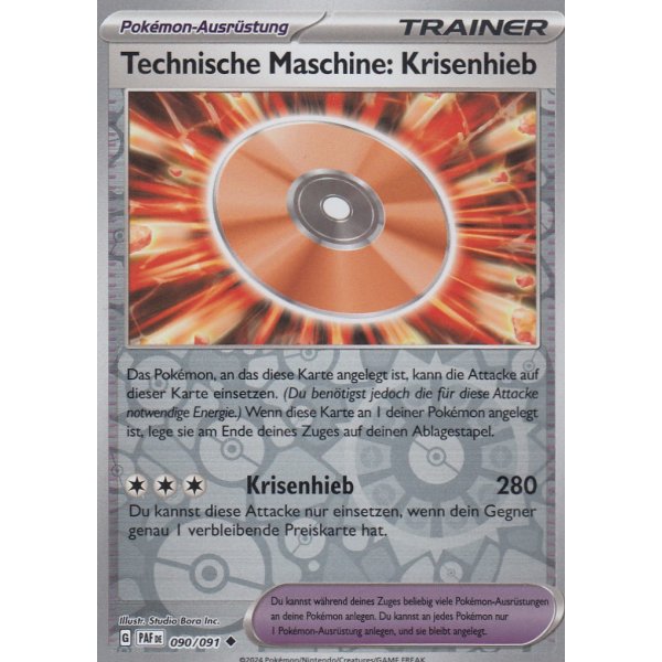 TM: Krisenhieb 090/091 REVERSE HOLO Paldeas Schicksale Pokemon Karte kaufen