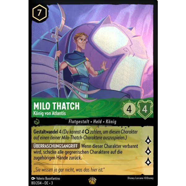 Milo Thatch - König von Atlantis 3INK-080-Holo 3INK-080-Holo Die ...