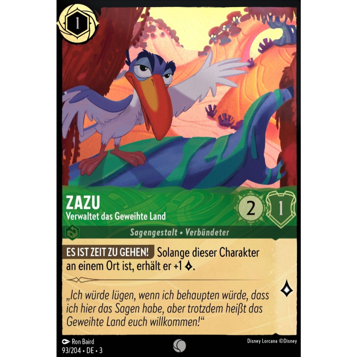 Zazu - Verwaltet das Geweihte Land 3INK-093-Holo 3INK-093-Holo Die ...
