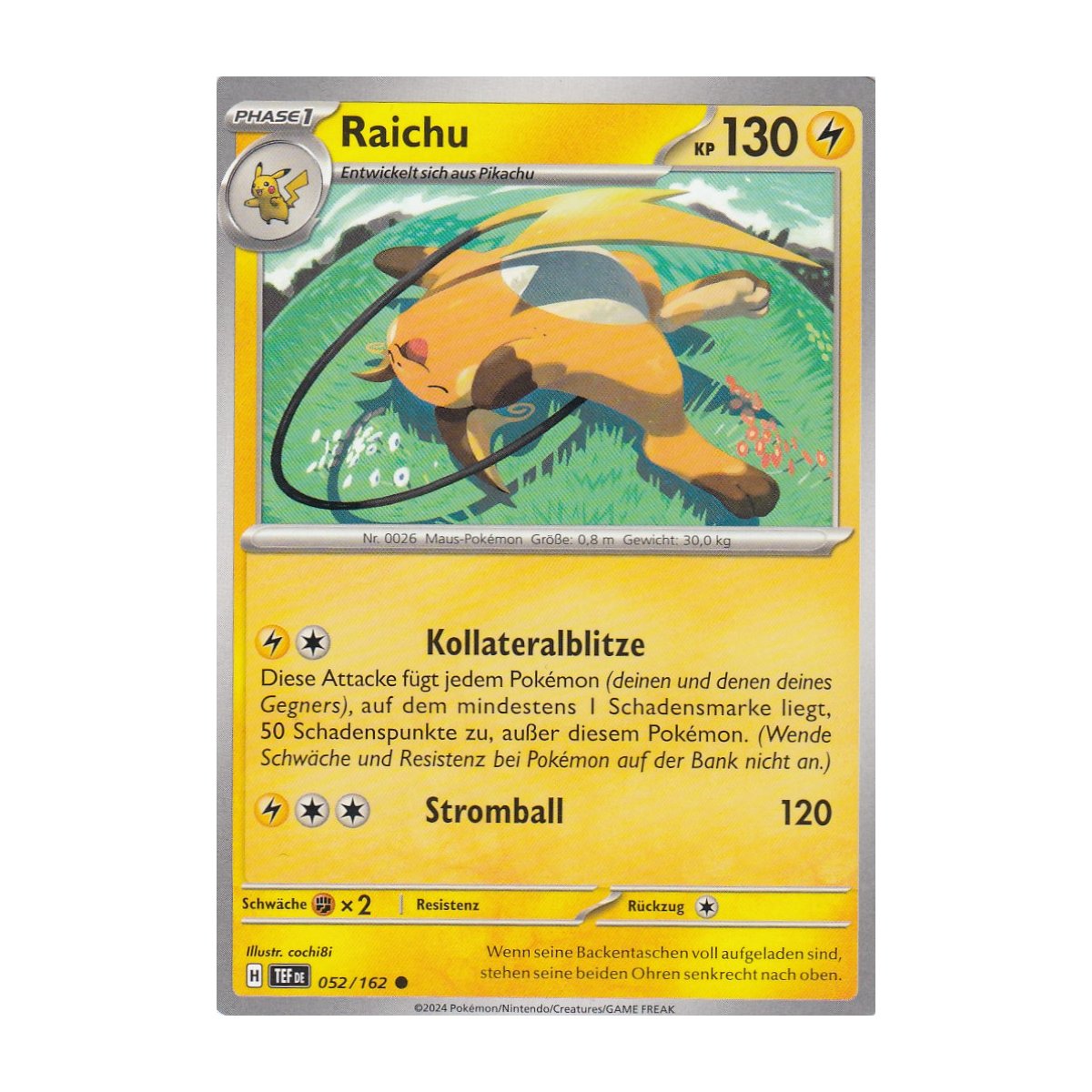 Raichu 052/162 Gewalten der Zeit Pokemon Karte günstig kaufen
