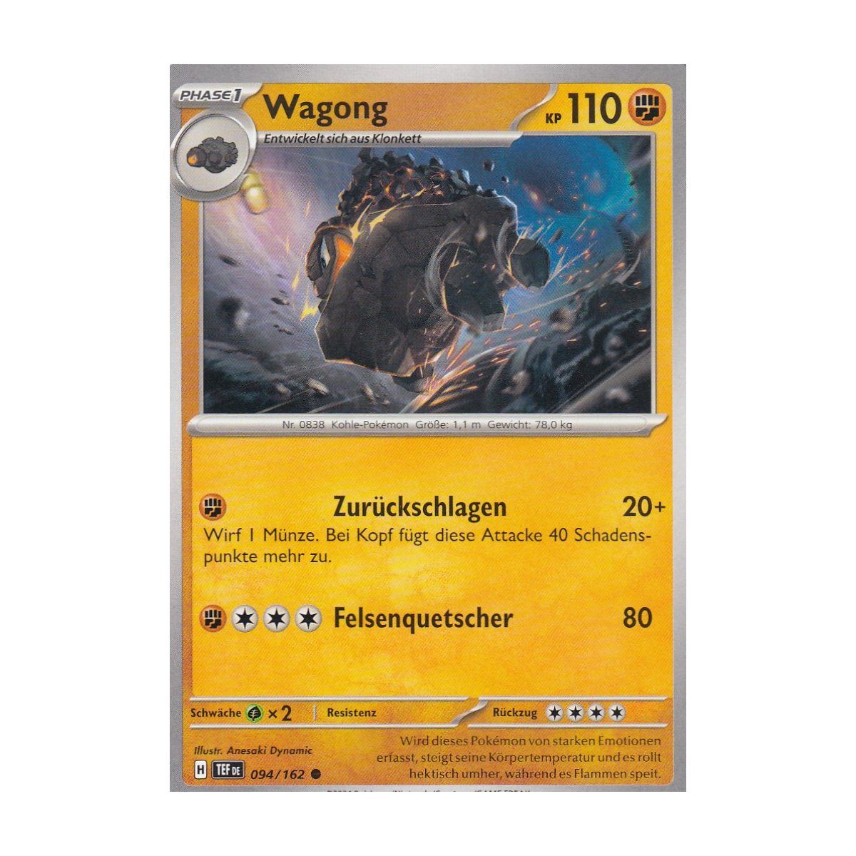 Wagong 094/162 Gewalten der Zeit Pokemon Karte günstig kaufen