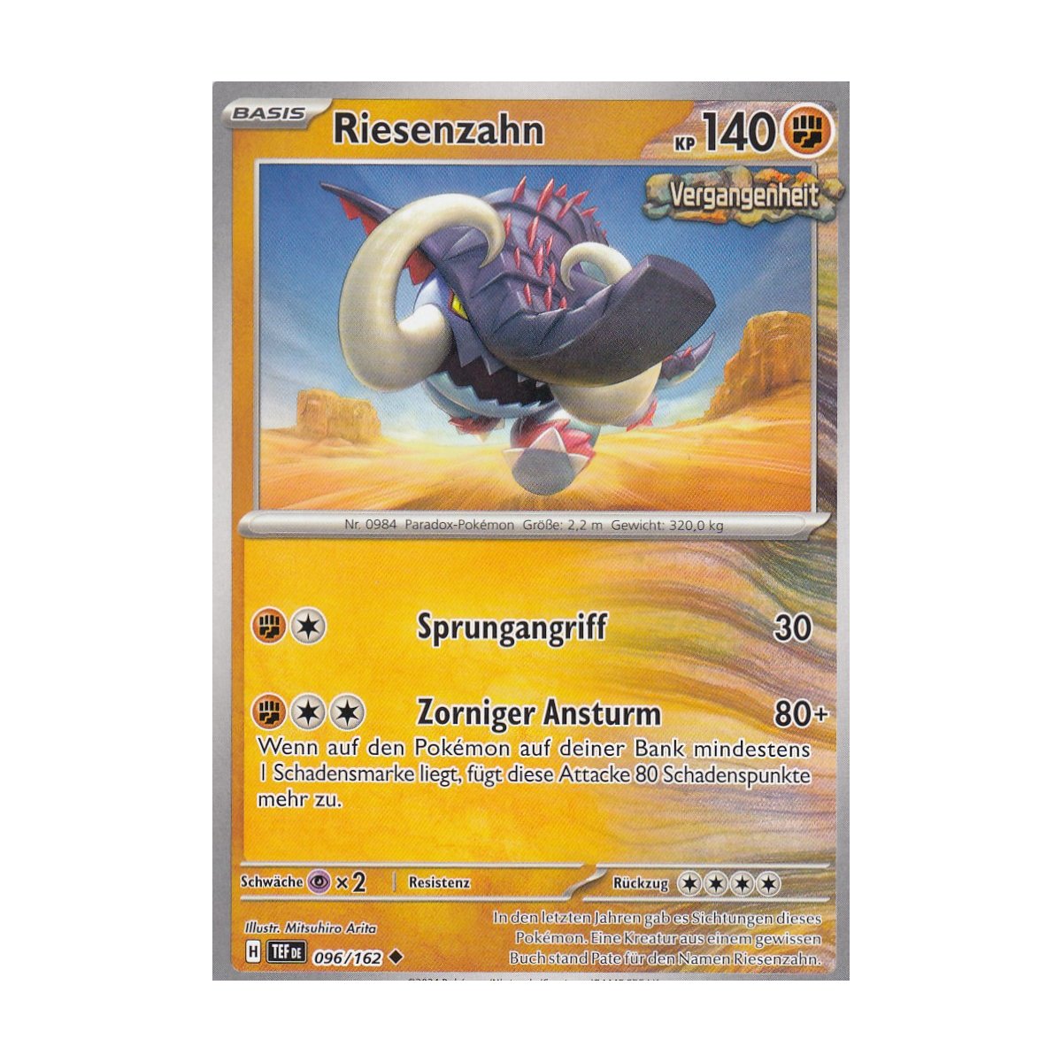 Riesenzahn 096/162 Gewalten der Zeit Pokemon Karte günstig kaufen