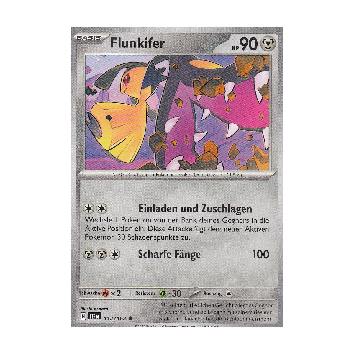 Flunkifer 112/162 Gewalten der Zeit Pokemon Karte günstig kaufen