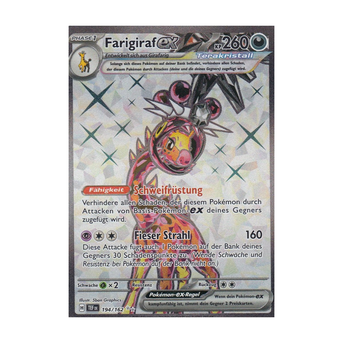 Farigiraf-ex 194/162 Fullart Gewalten der Zeit Pokemon Karte kaufen