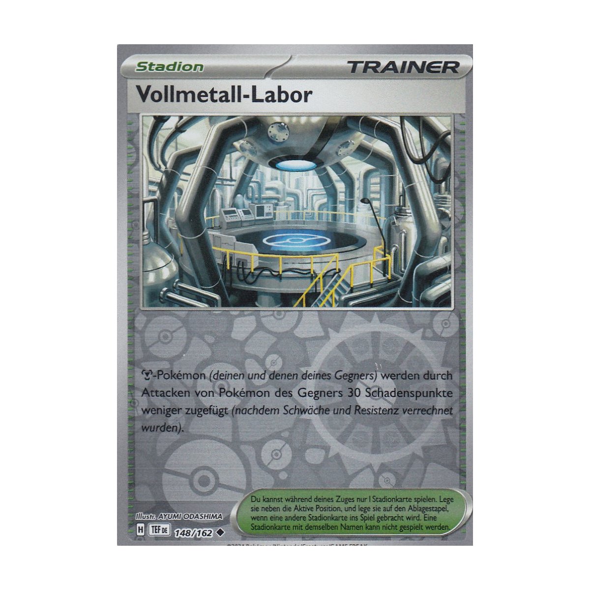 Vollmetall-Labor 148/162 REVERSE HOLO Gewalten der Zeit Pokemon Karte ...