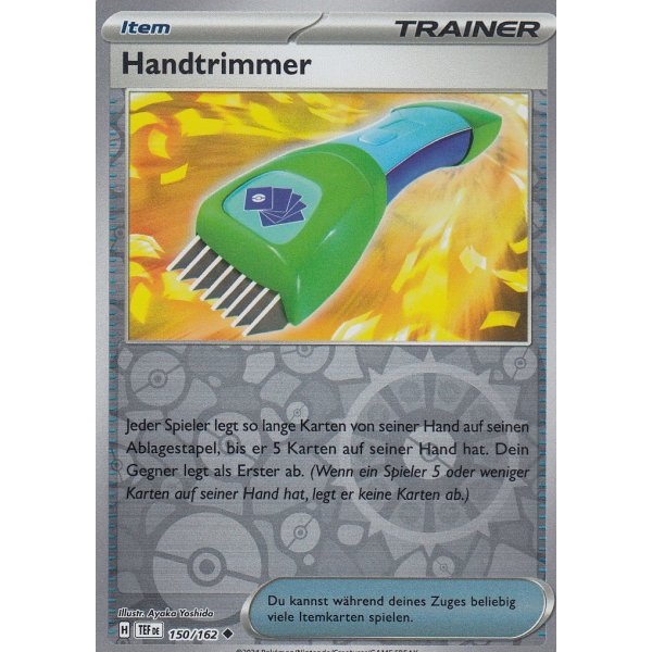 Handtrimmer 150/162 REVERSE HOLO Gewalten der Zeit Pokemon Karte kaufen