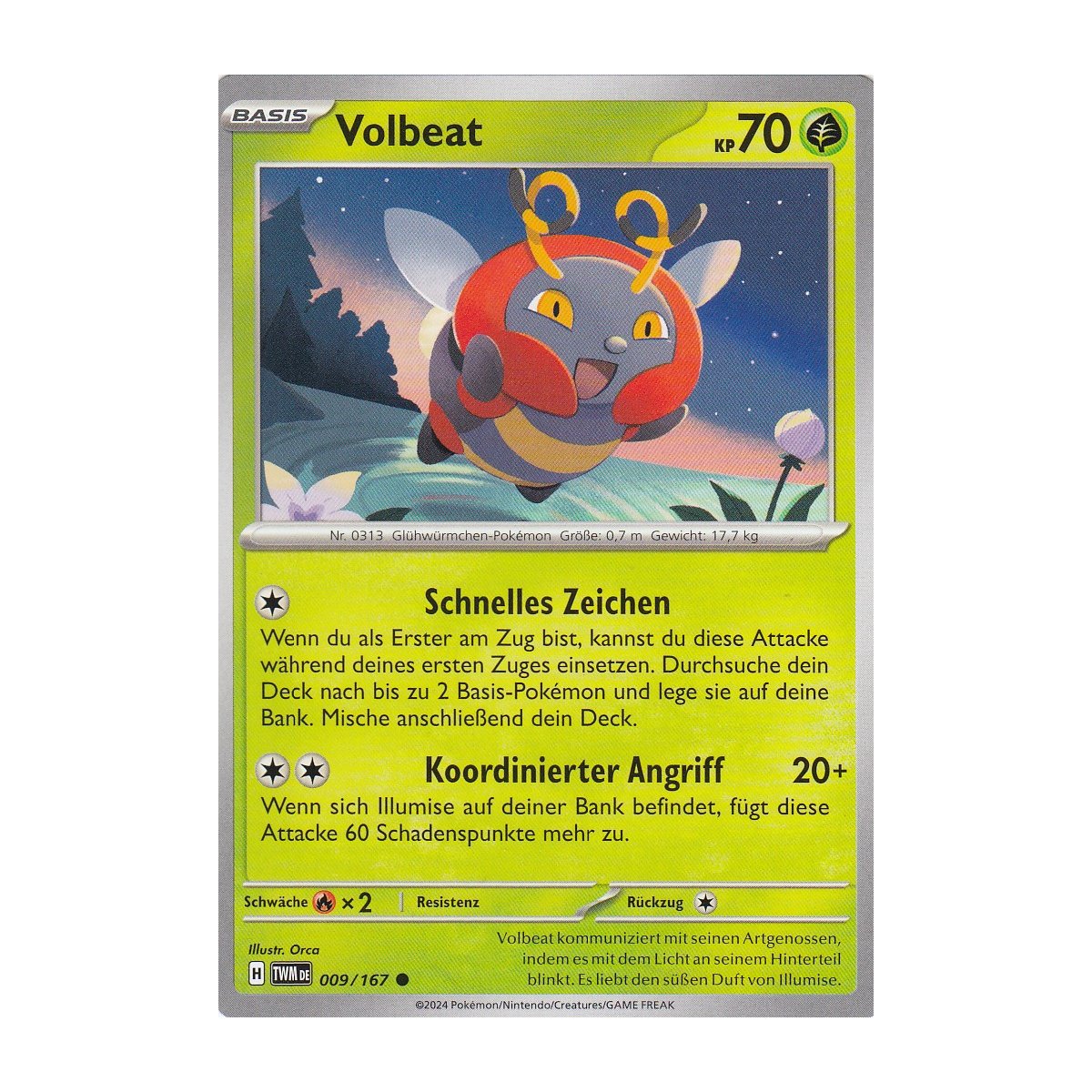 Volbeat 009/167 Maskerade im Zwielicht Pokemon Karte kaufen