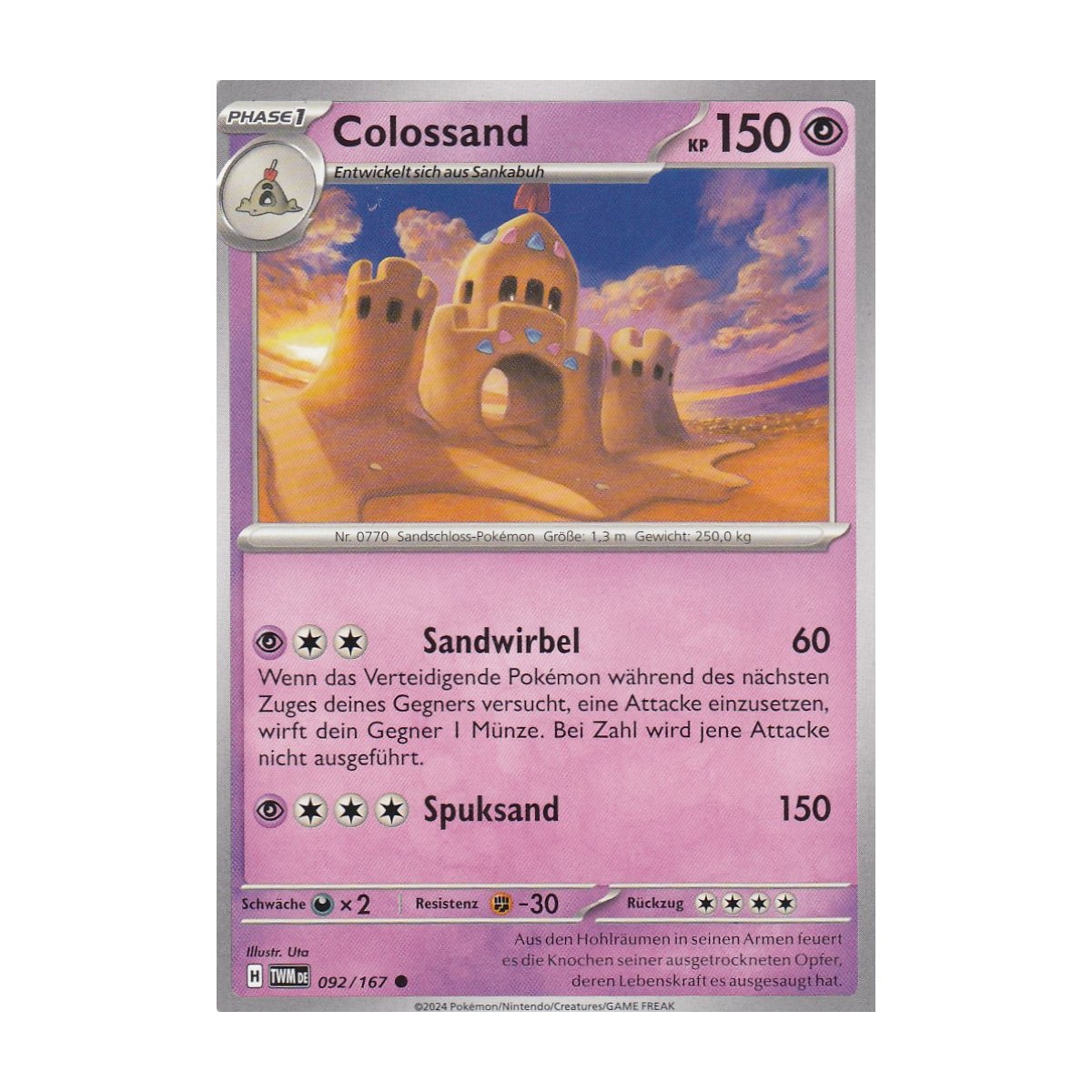 Colossand 092/167 Maskerade im Zwielicht Pokemon Karte kaufen