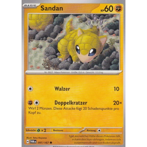 Sandan 097/167 Maskerade im Zwielicht Pokemon Karte kaufen
