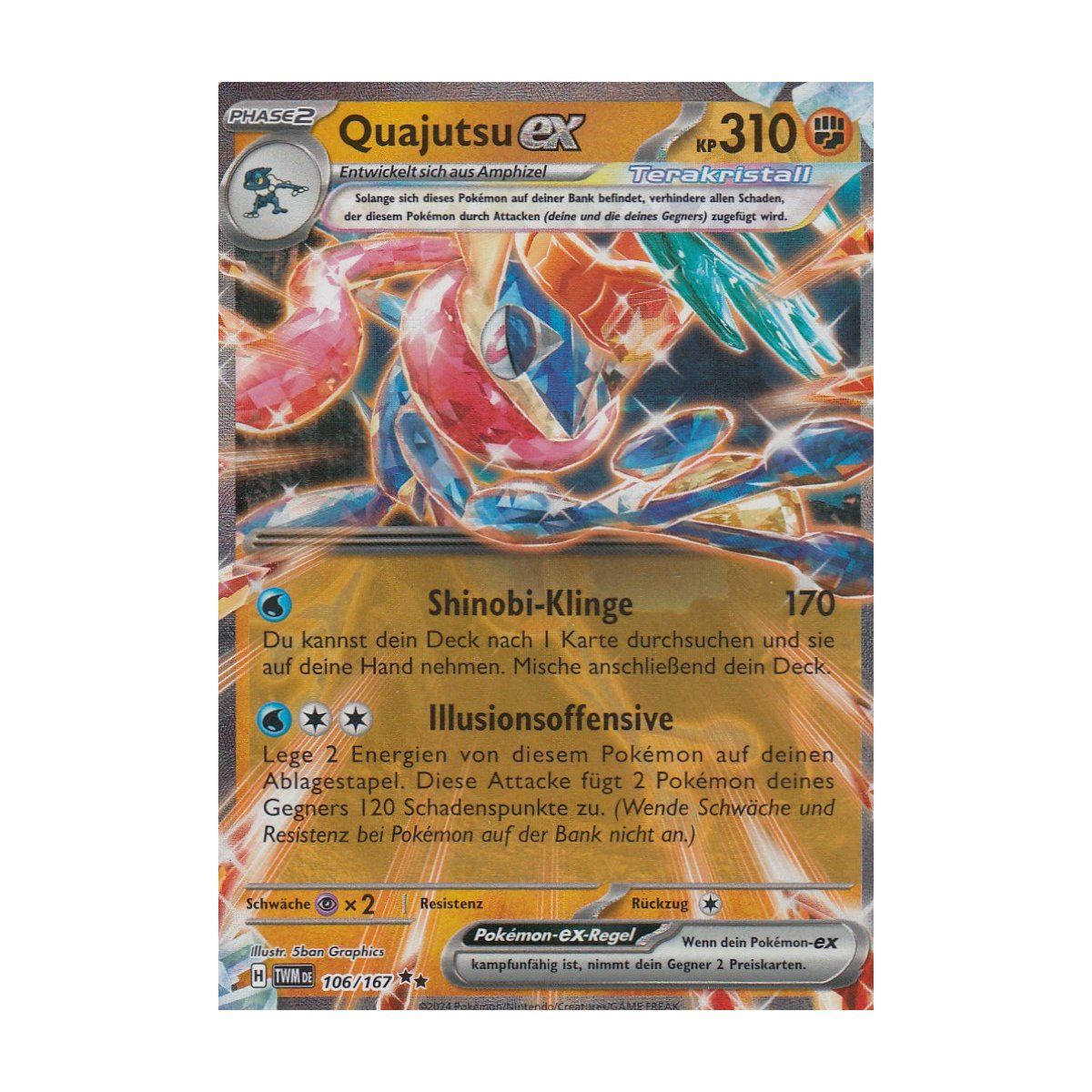 Quajutsu-ex 106/167 Maskerade im Zwielicht Pokemon Karte kaufen