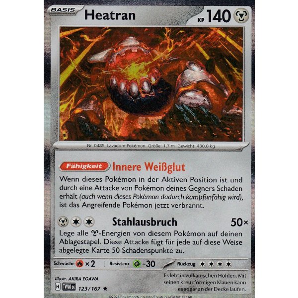 Heatran 123/167 Holo Maskerade im Zwielicht Pokemon Karte kaufen
