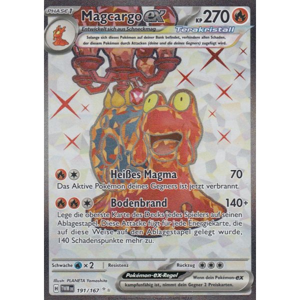 Magcargo-ex 191/167 Maskerade im Zwielicht Pokemon Karte kaufen