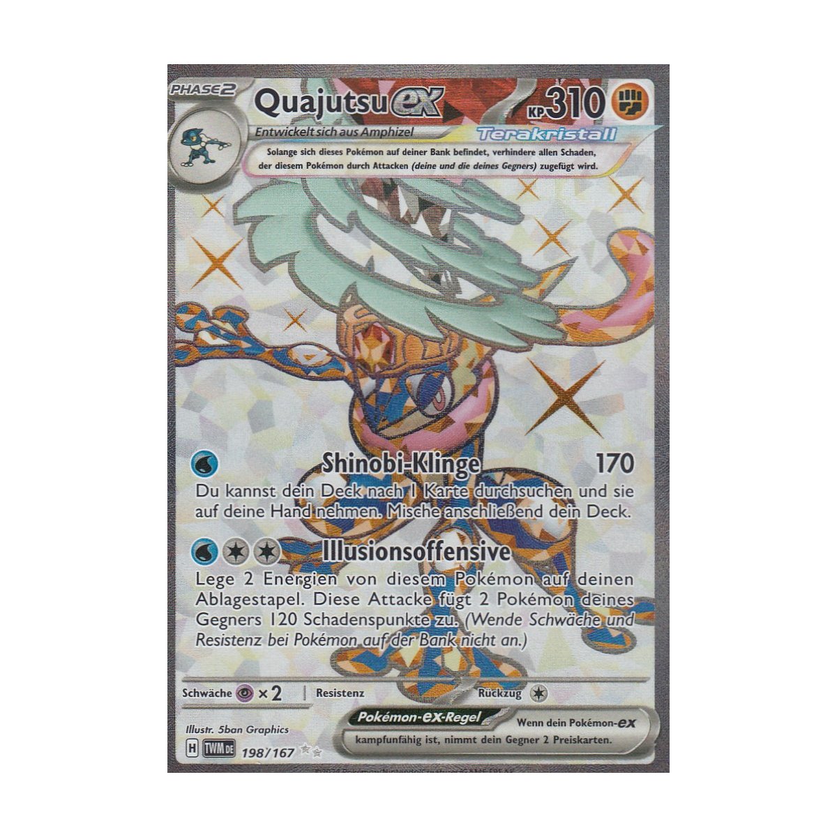 Quajutsu-ex 198/167 Maskerade im Zwielicht Pokemon Karte kaufen