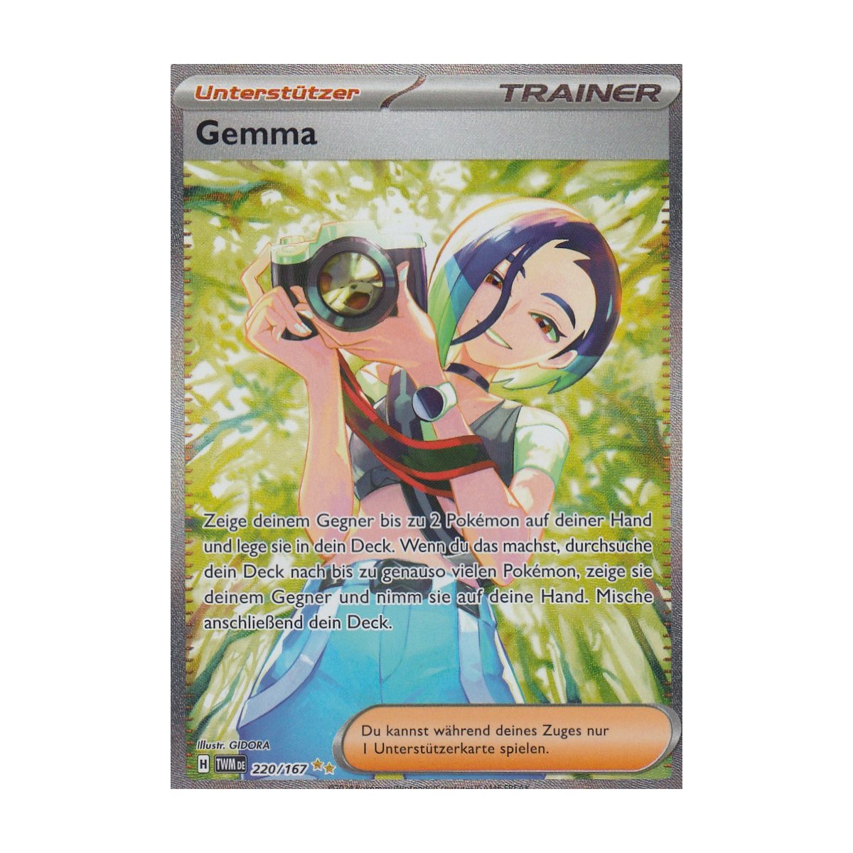 Gemma 220/167 Special Illustration Rare Maskerade im Zwielicht Pokemon ...