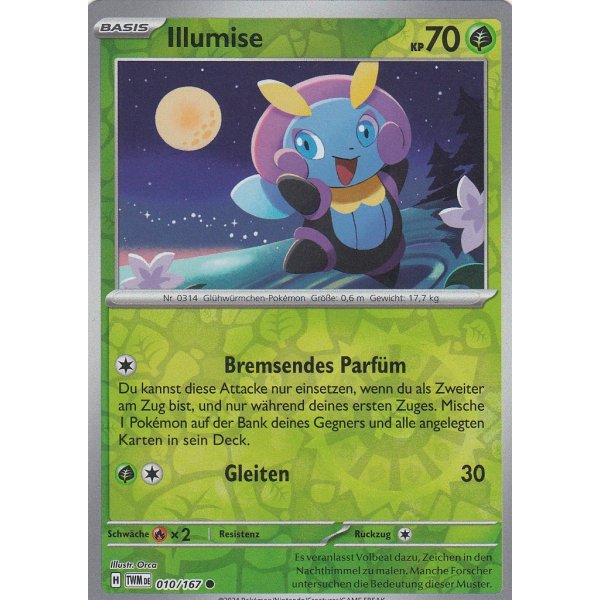 Illumise 010/167 REVERSE HOLO Maskerade im Zwielicht Pokemon Karte kaufen