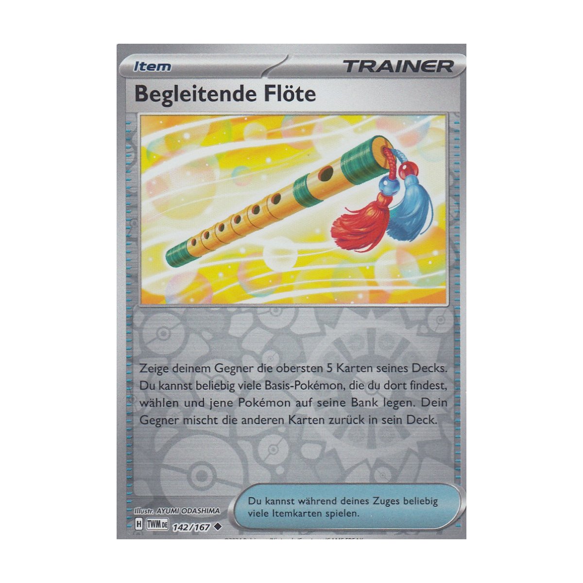Begleitende Flöte 142/167 REVERSE HOLO Maskerade im Zwielicht Pokemon ...