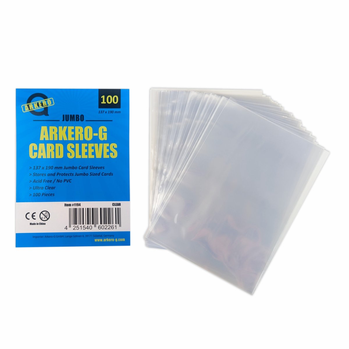 Arkero-G Jumbo Size Soft Sleeves (100 extra große Kartenhüllen) kaufen