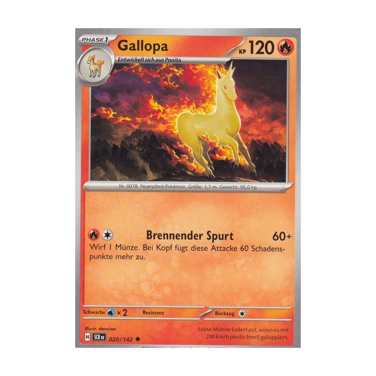 Gallopa 020/142 Stellarkrone Pokemon Karte günstig kaufen