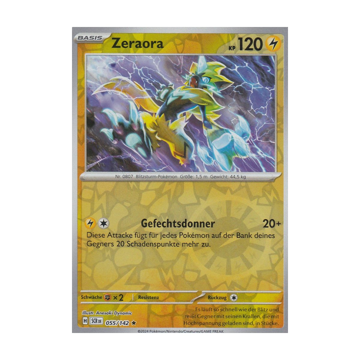Zeraora 055/142 Holo REVERSE HOLO Stellarkrone Pokemon Karte kaufen
